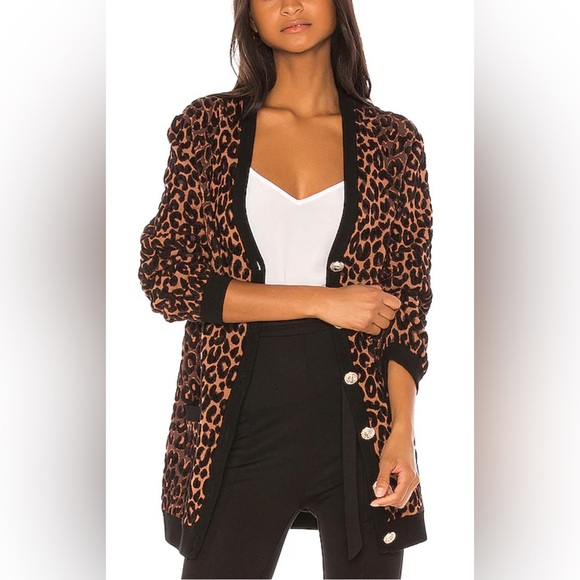 Milly | Sweaters | Milly Cheetah Cardigan Color Natural Multi Sizes ...